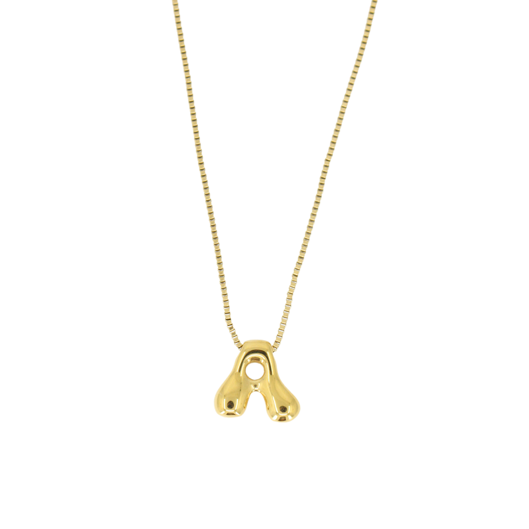 Bubble Letter Necklace – Stay Golden HI Jewelry